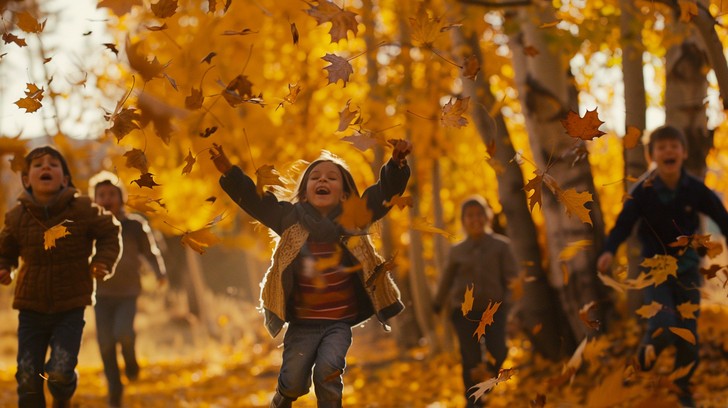 Free Autumn Leaves Fun Image - Autumn, Children, Playing | Download at ...