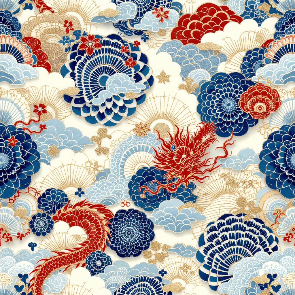 Free Dragons Among Clouds Photo Dragon Oriental Pattern Download
