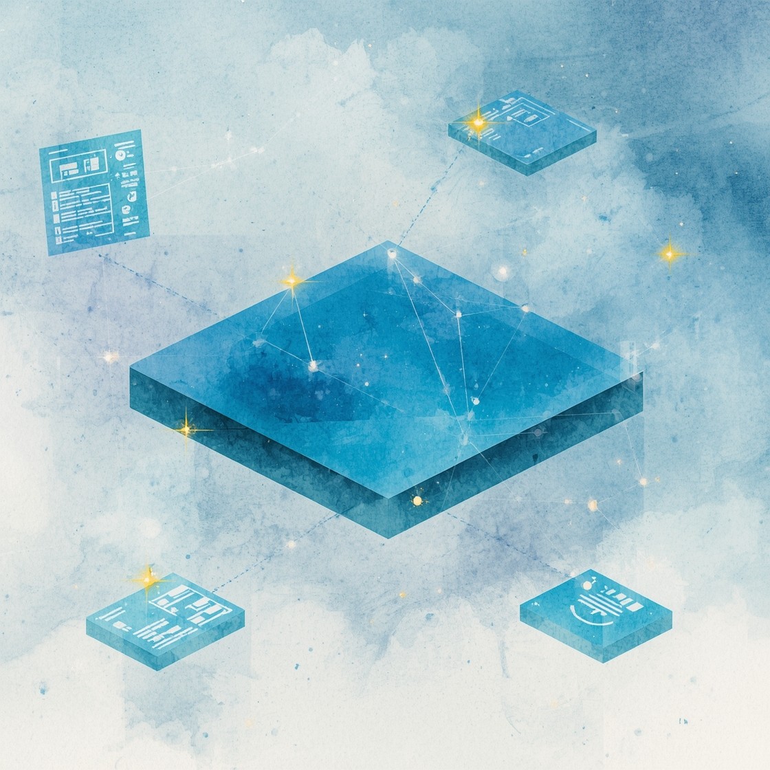 Free Digital Constellation Network Image - Watercolor, Digital ...