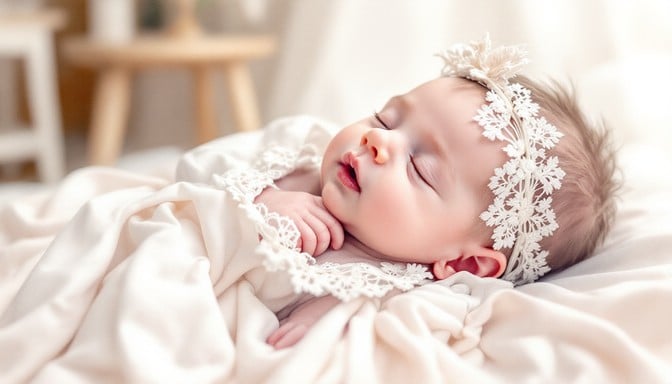 Free Serene Sleeping Baby Image Christening Baptism Infant