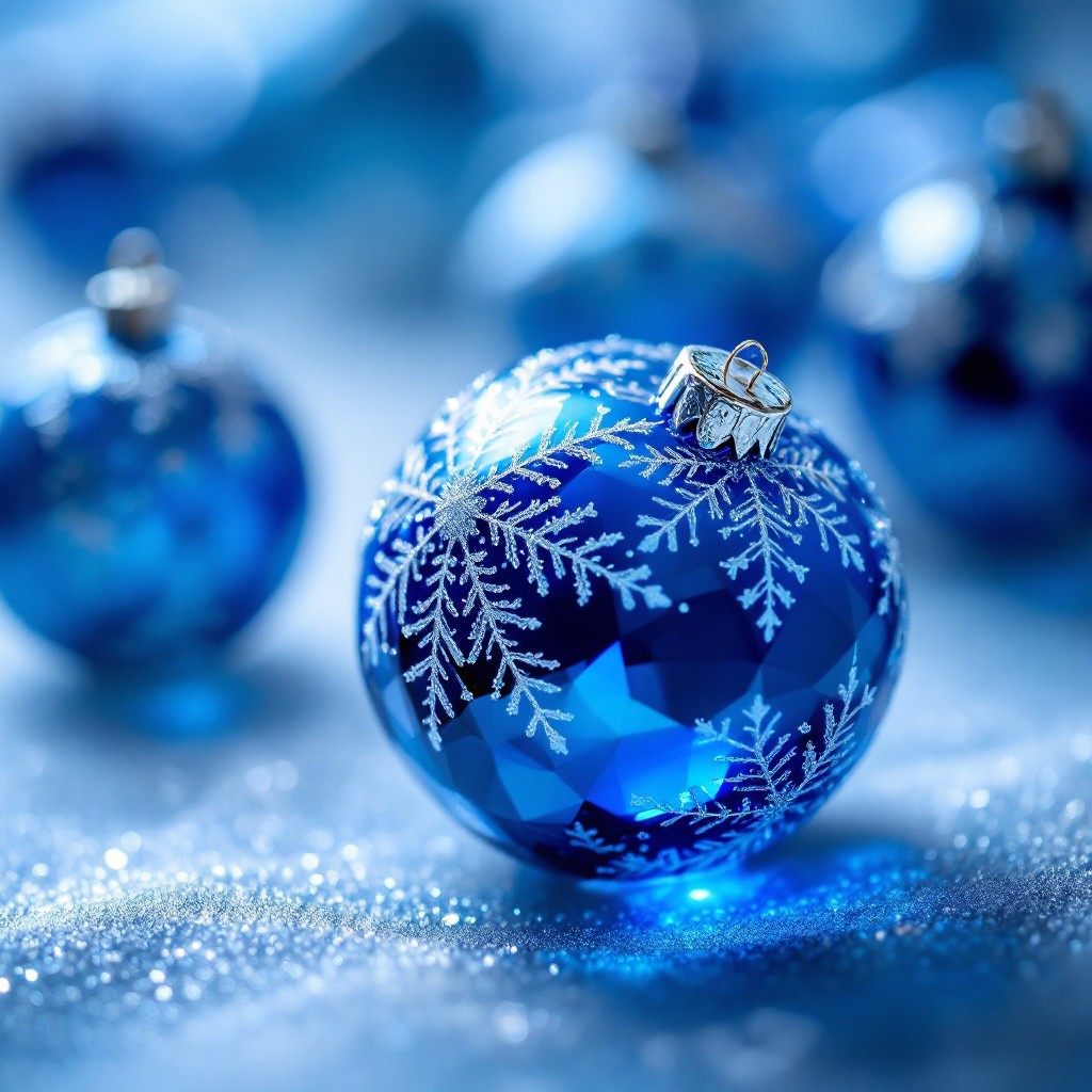 Free Frosty Blue Ornament Image - Christmas, Ornament, Blue | Download ...