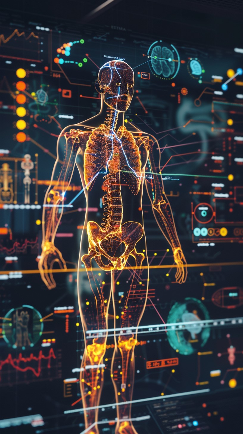 Free Digital Human Visualization Photo Healthcare Technology