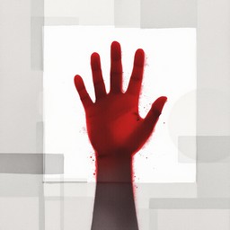 Free Red Hand Emerges Image - Minimalist, Red, Hand | Download at StockCake