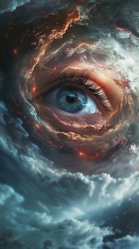 Free Stormy Eye Art Image - Surreal, Storm, Eye | Download at StockCake