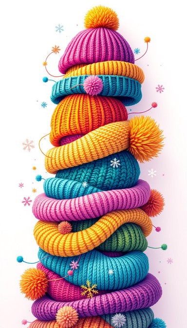 Free Colorful Winter Hats Image - Winter, Hats, Colorful | Download at ...