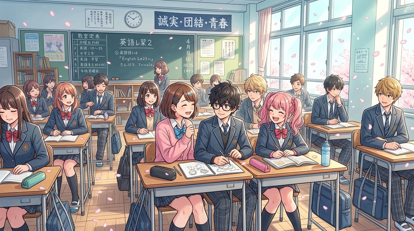 Free Anime School Life Image - Anime, Classroom, Students | Download at ...