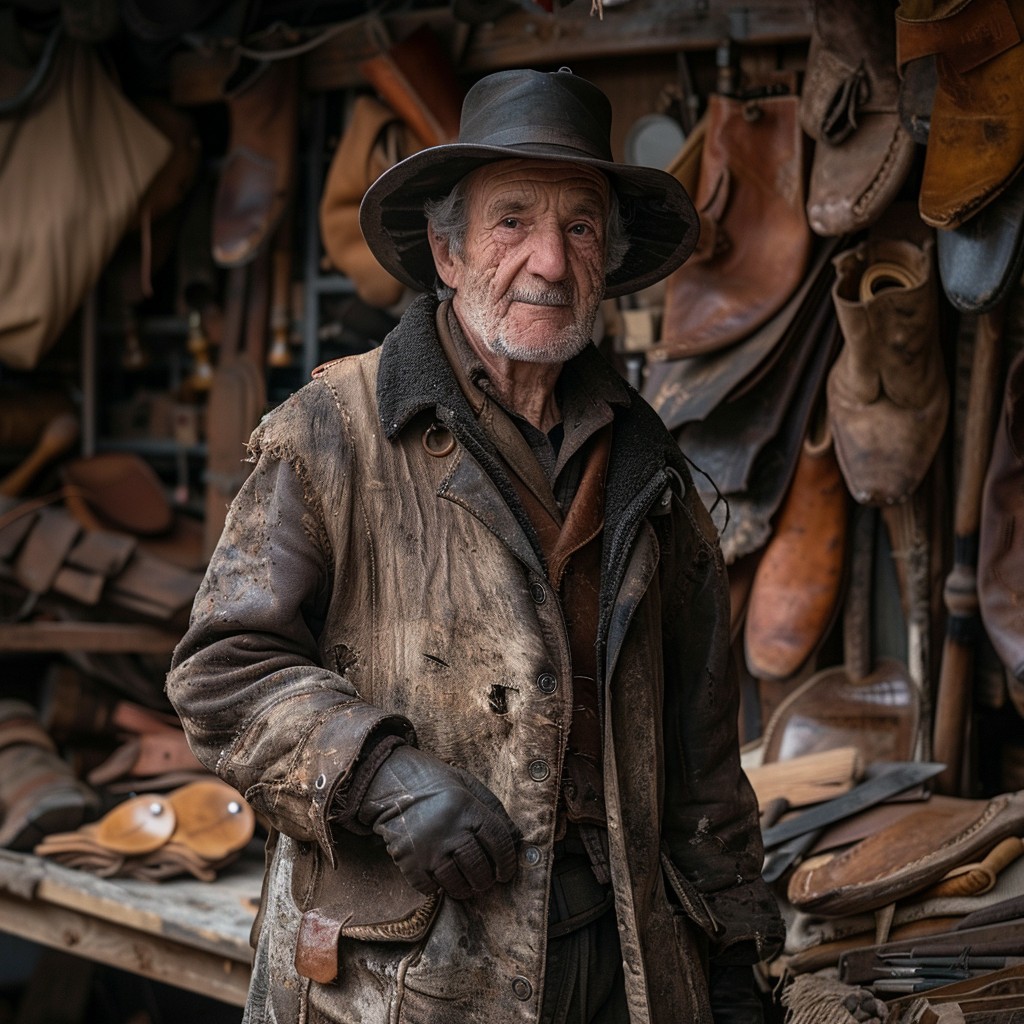Free Leatherworker in Shop Image - Artisan, Elderly, Workshop ...