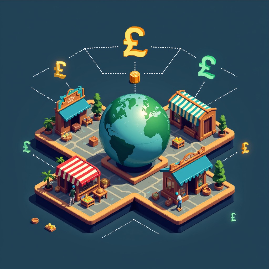 Free Global Trade Network Image Global Market Isometric Download