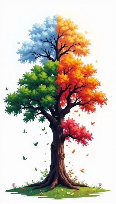 Four Seasons Tree Clipart