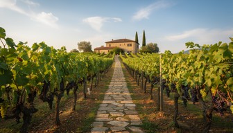 Free Summer Vineyard Pathway Image - Vineyard, Grapes, Summer ...