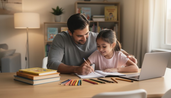 Free Learning With Dad Image - Father, Daughter, Homework | Download at ...
