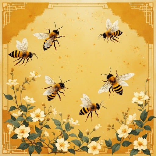 Free Bees Dance Gracefully Image - Bees, Honeycomb, Botanical ...