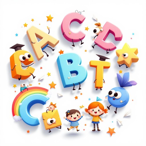 Free Dancing Alphabet Friends Image - Alphabet, Letters, Education ...