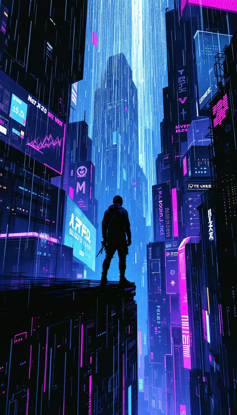 Free Neon Urban Sentinel Image - Cyberpunk, Neon, Futuristic | Download ...