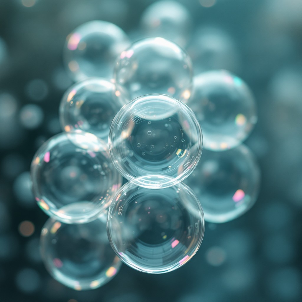 Free Floating Bubble Cluster Image - Bubbles, Macro, Geometric ...