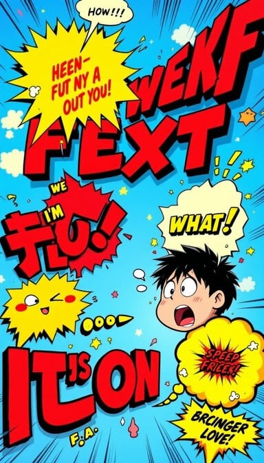 Free Dynamic Manga Typography Image - Anime, Manga, Illustration ...