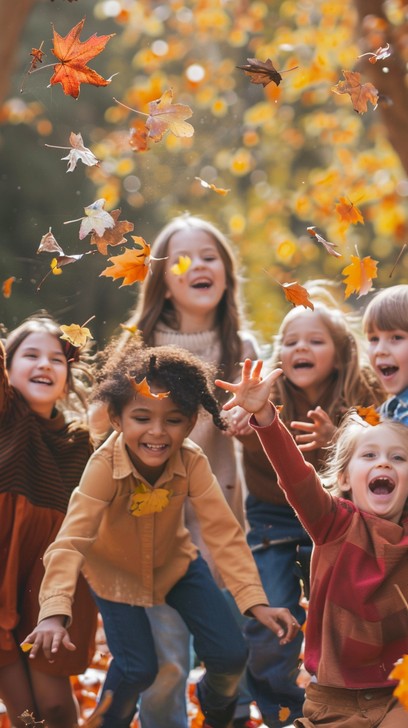 Free Autumn Leaves Fun Image - Autumn, Children, Leaves | Download at ...