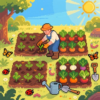 Free Pixel Garden Paradise Image - Garden, Gardening, Vegetables ...
