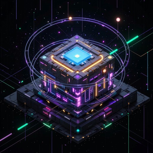 Free Quantum Tech Cube Image - Pixel, Isometric, Cyberpunk | Download at StockCake