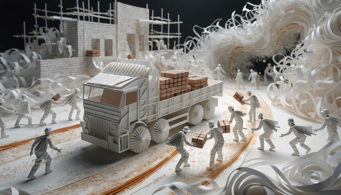 Free Paper Construction Workers Image - Paper, Origami, Diorama ...