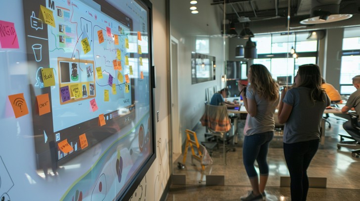 Free Innovative Workspace Interaction Image Office Technology