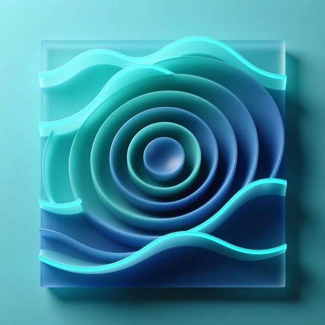 Free Teal Ripple Geometry Image | Download at StockCake
