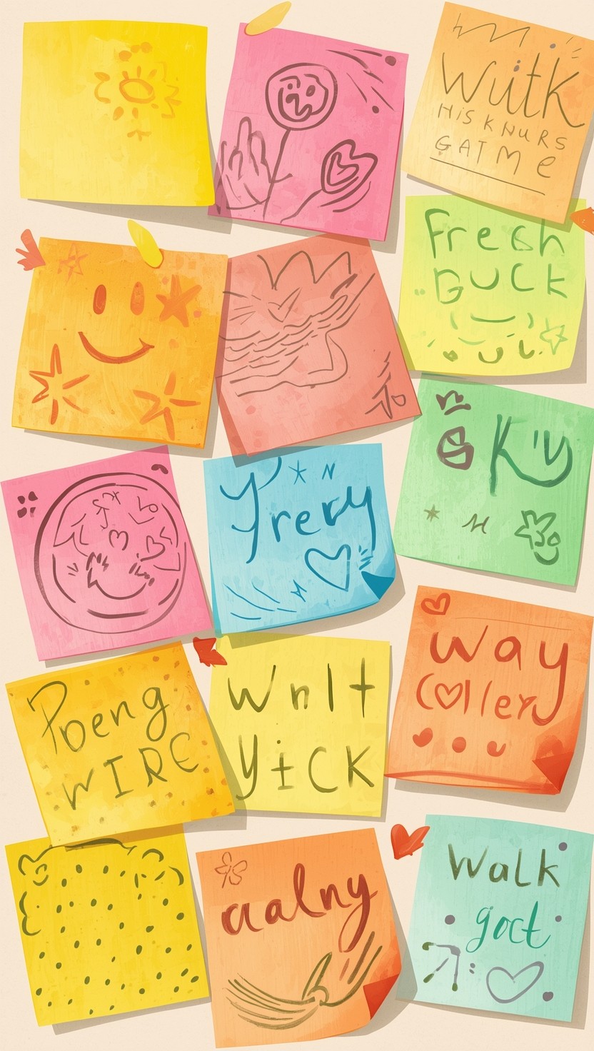 Free Colorful Sticky Notes Photo - Yellow, Pink, Green | Download at ...