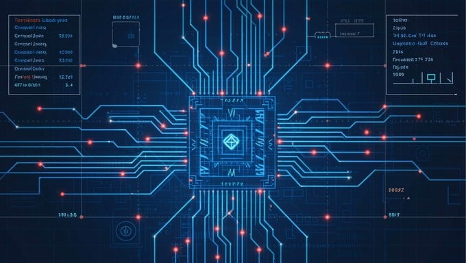 Free Quantum Circuit Blueprint Image - Quantum, Processor, Circuit | Download at StockCake