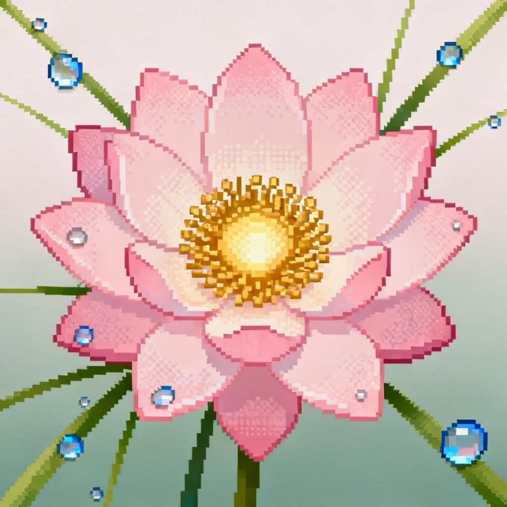 Free Pink Pixel Blossom Photo - Lotus, Pixel, Pink | Download at StockCake