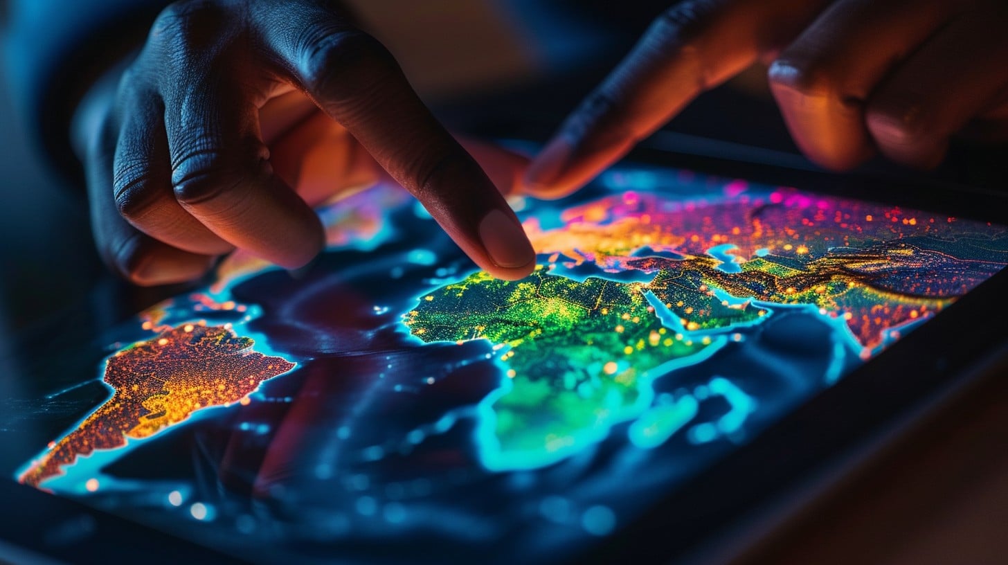 Free Interactive Digital Map Image Technology Geography Interactive