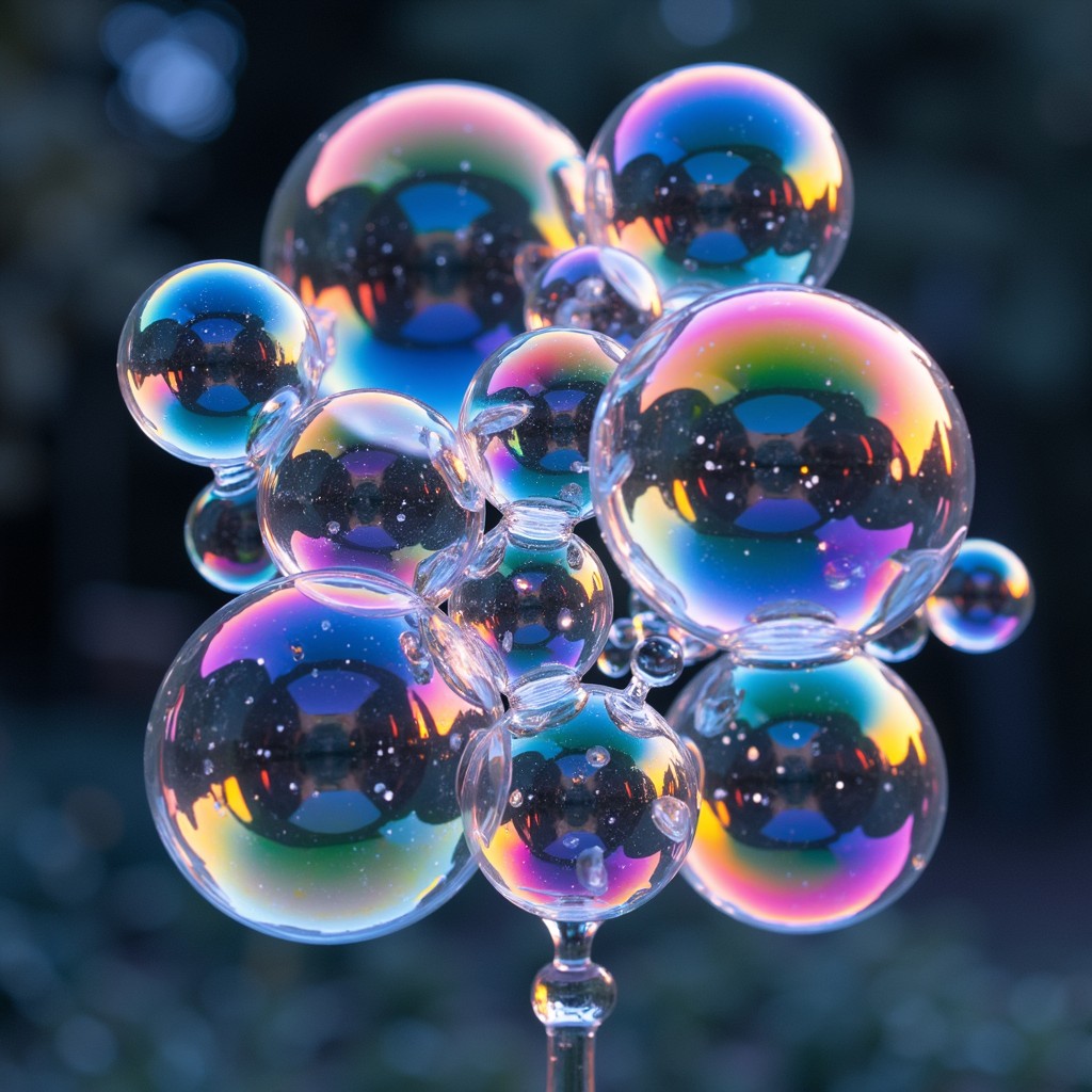 Free Prismatic Bubble Cluster Image - Bubbles, Iridescent, Rainbow ...