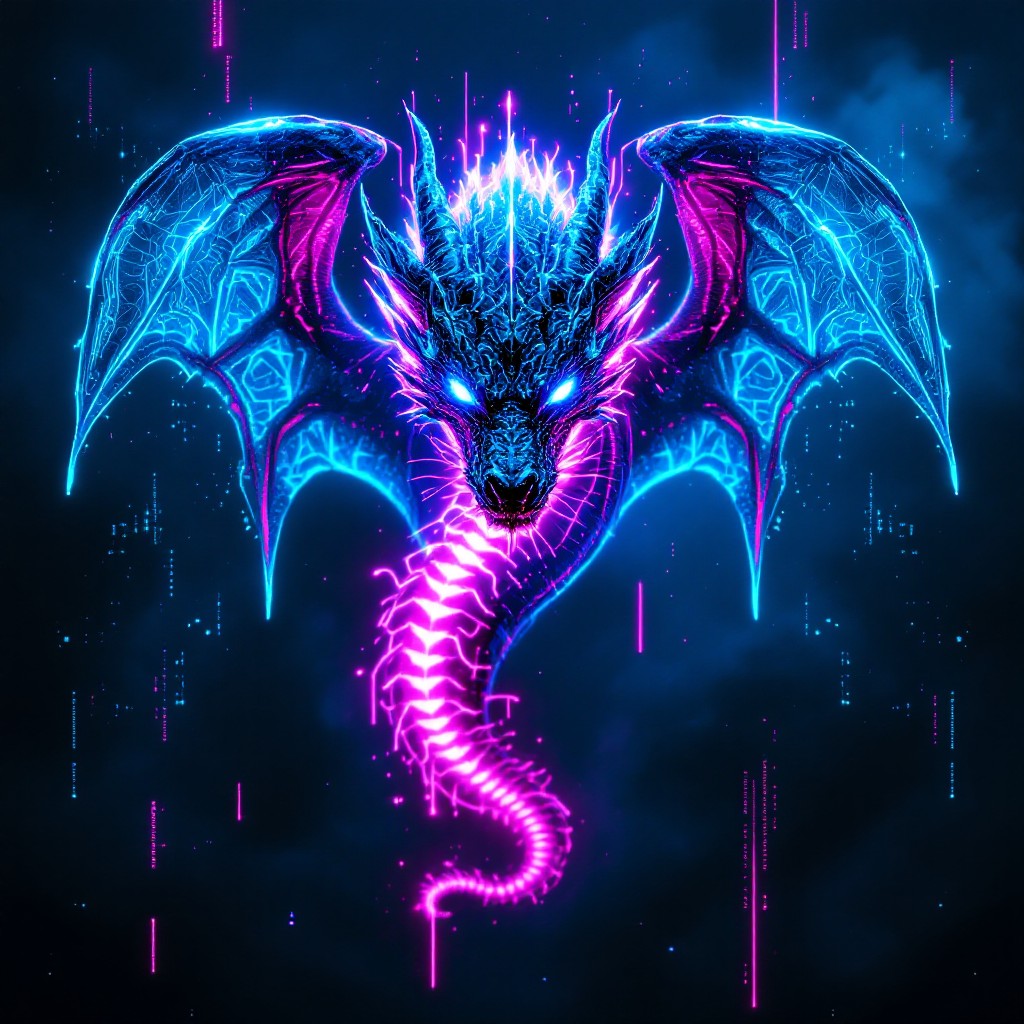 Free Cyberpunk Dragon Rising Image - Dragon, Cyberpunk, Neon | Download ...