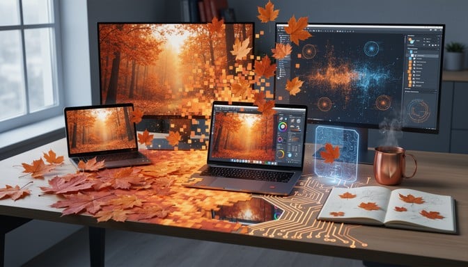 Free Digital Autumn Workspace Image - Workspace, Autumn, Digital ...