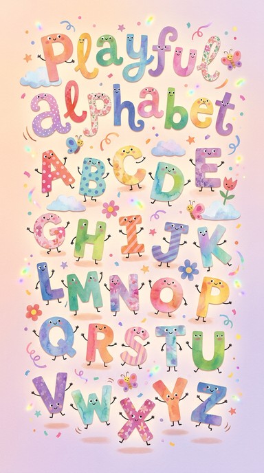 Free Dancing Alphabet Characters Image - Alphabet, Letters, Children ...