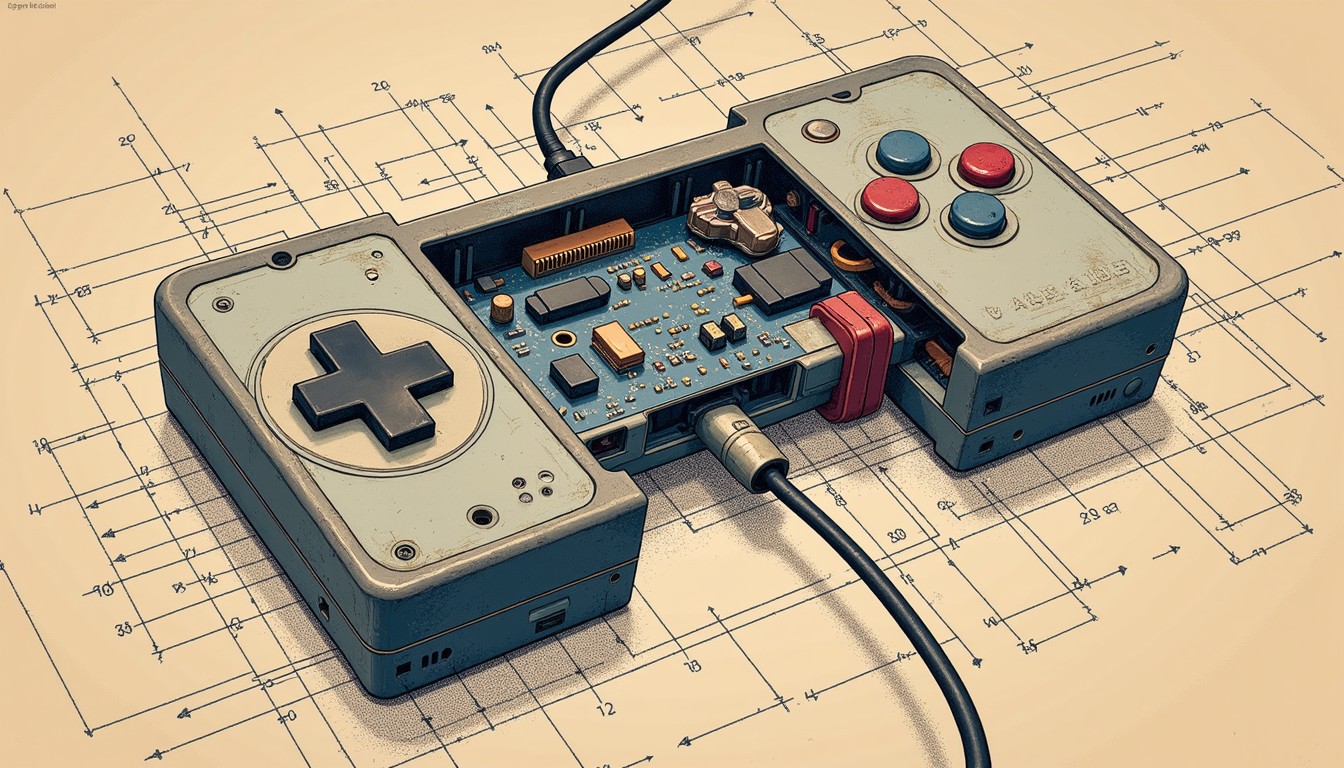 Free Retro Controller Blueprint Photo Retro Gaming Controller