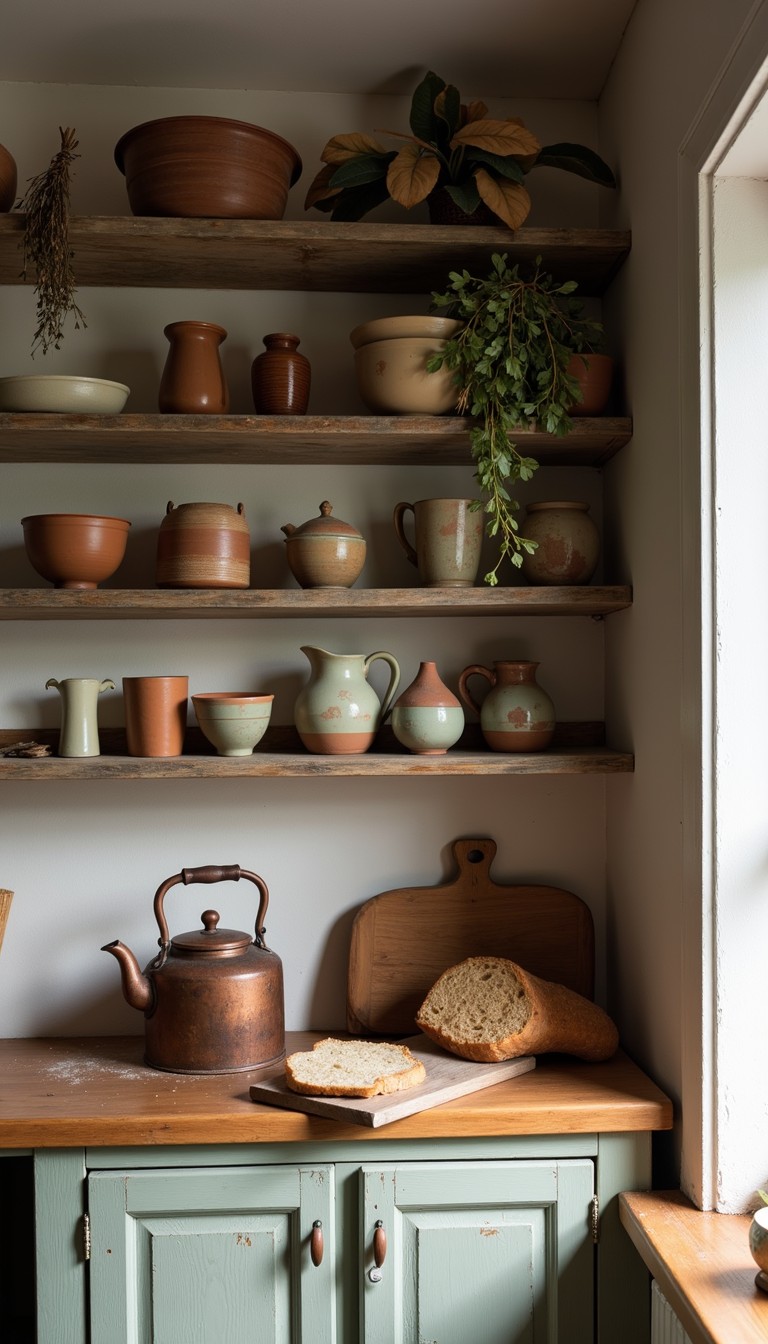 Free Rustic pottery shelves Image - Pottery, Rustic, Farmhouse ...