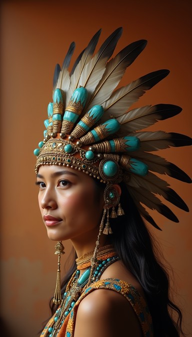 Free Majestic Turquoise Headdress Image - Headdress, Feathers ...