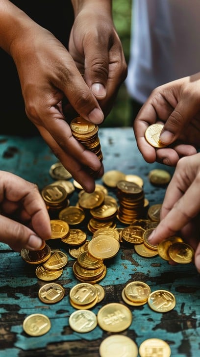 Free Counting Gold Coins Image | Download at StockCake