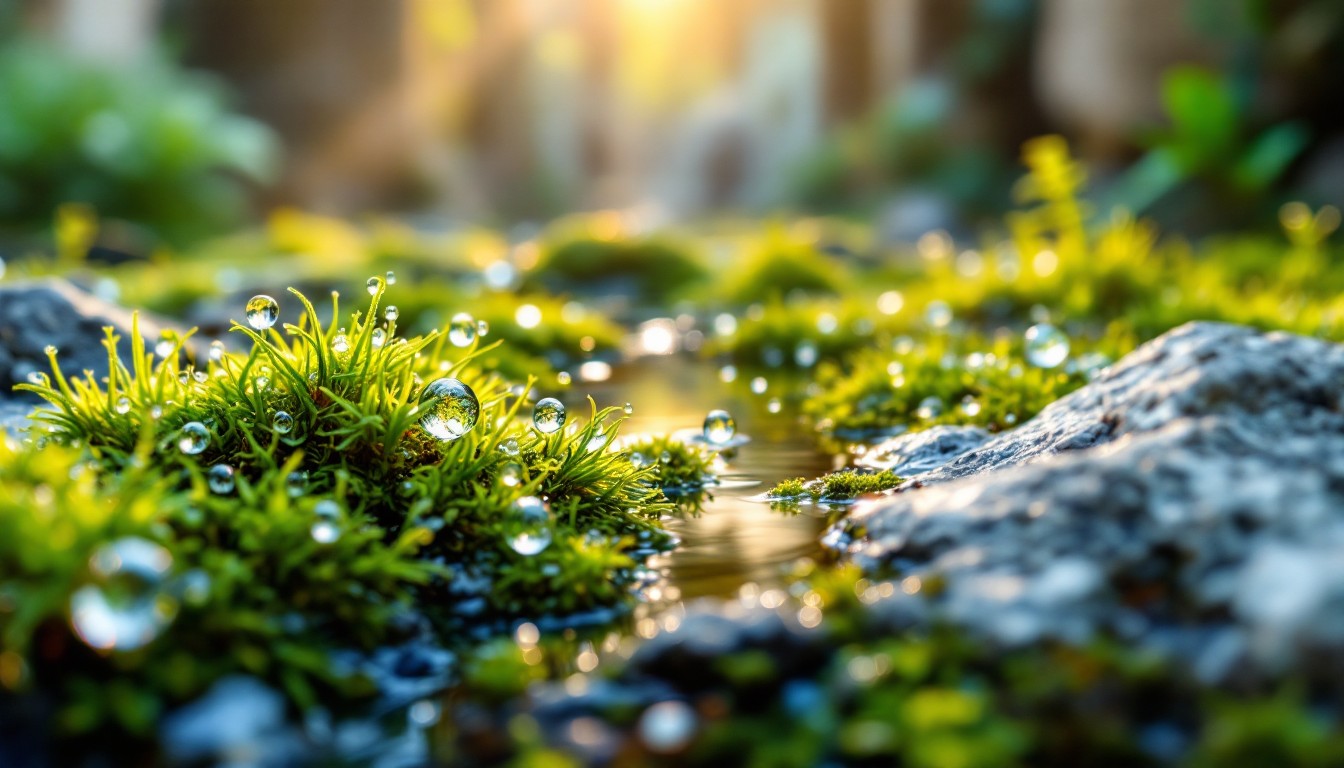 Free Dewy Moss Morning Image - Moss, Dew, Macro | Download at StockCake