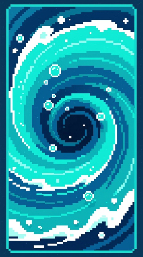 Free Pixelated Teal Vortex Image - Vortex, Whirlpool, Pixel | Download ...