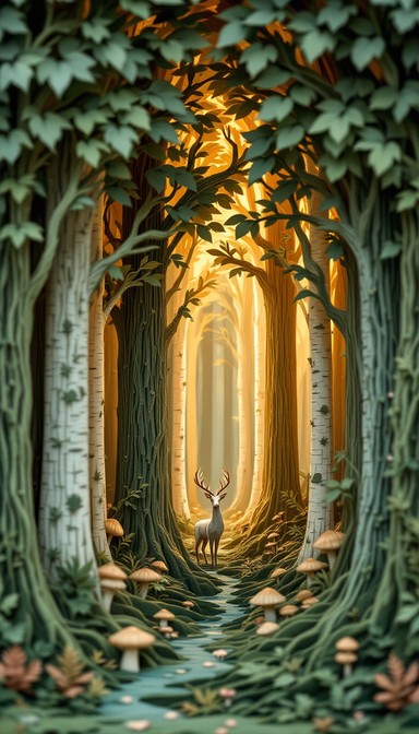 Free Paper Forest Guardian Image - Papercraft, Diorama, Origami ...