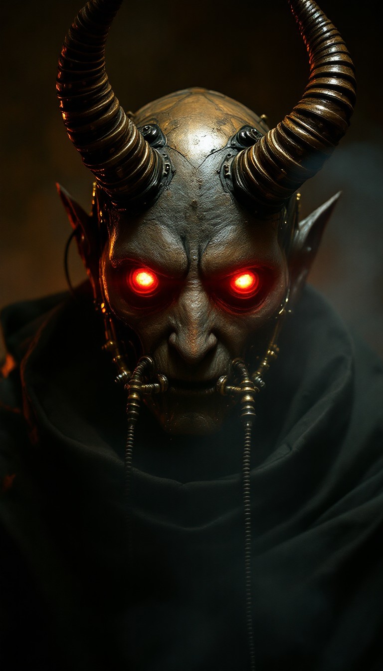 Free Mechanical Demon Portrait Image - Demon, Vintage, Portrait | Download at StockCake