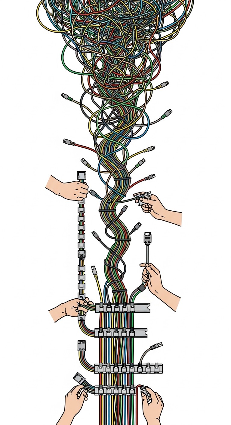 Free Chaos Becomes Order Image - Cables, Organization, Illustration ...