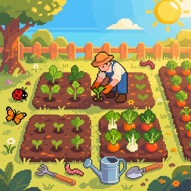 Free Pixel Garden Paradise Image - Pixel, Garden, Farming | Download at ...