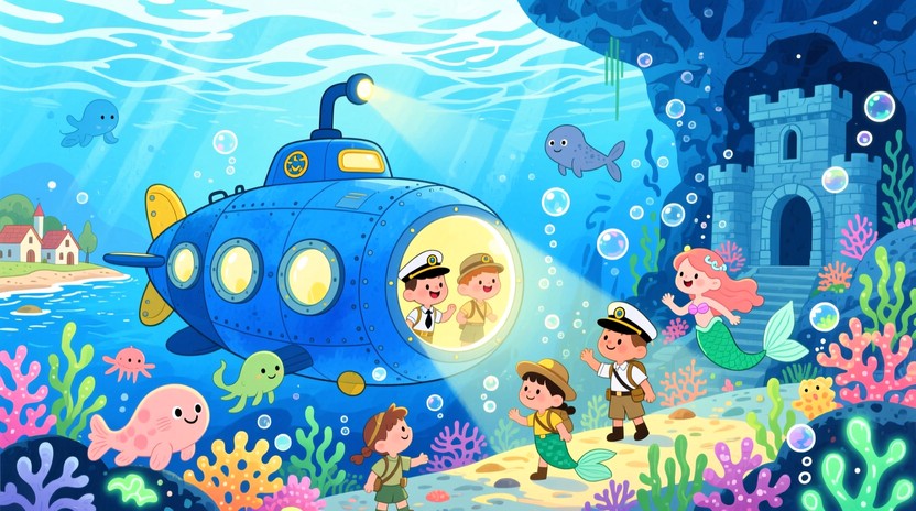 Free Magical Ocean Exploration Photo - Submarine, Underwater ...