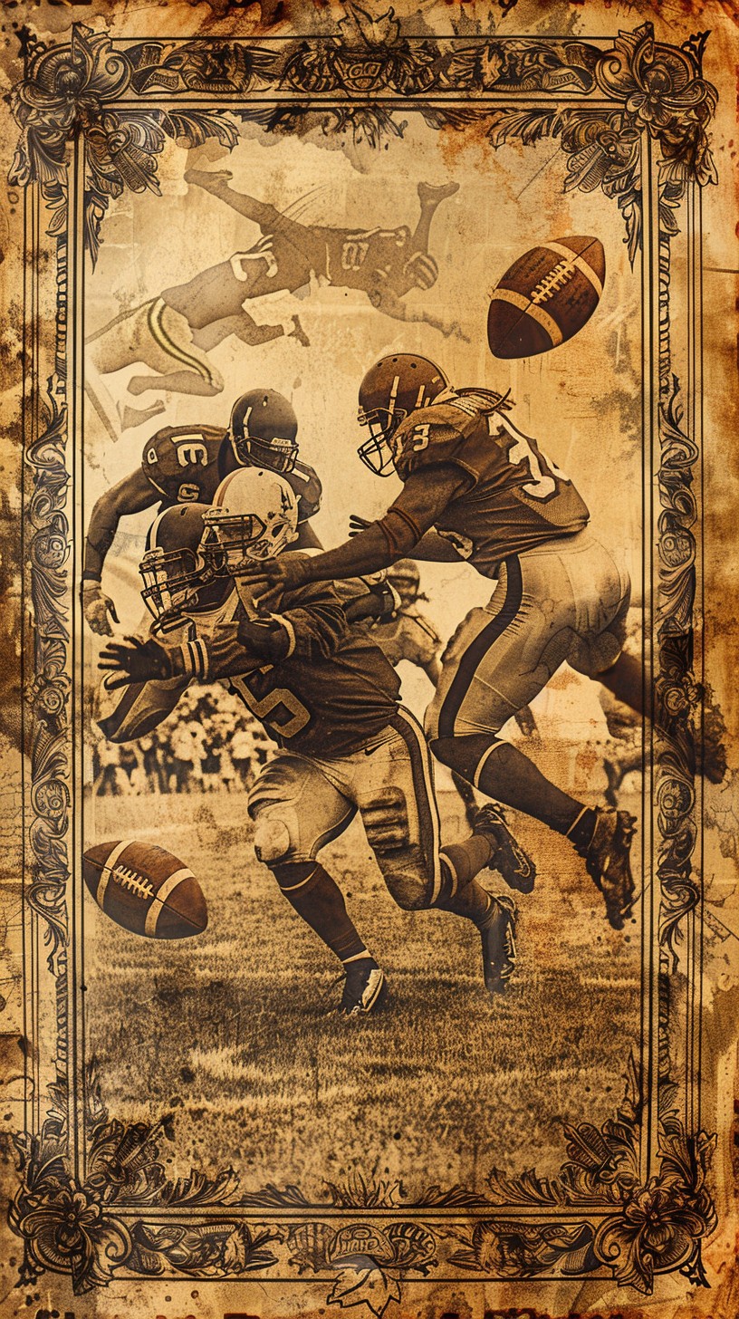 Free Vintage Football Art Image - Vintage, Football, Art | Download at ...
