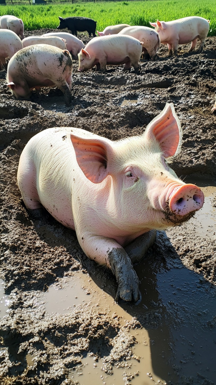 Free Pig in Mud Image - Pig, Mud, Farm | Download at StockCake