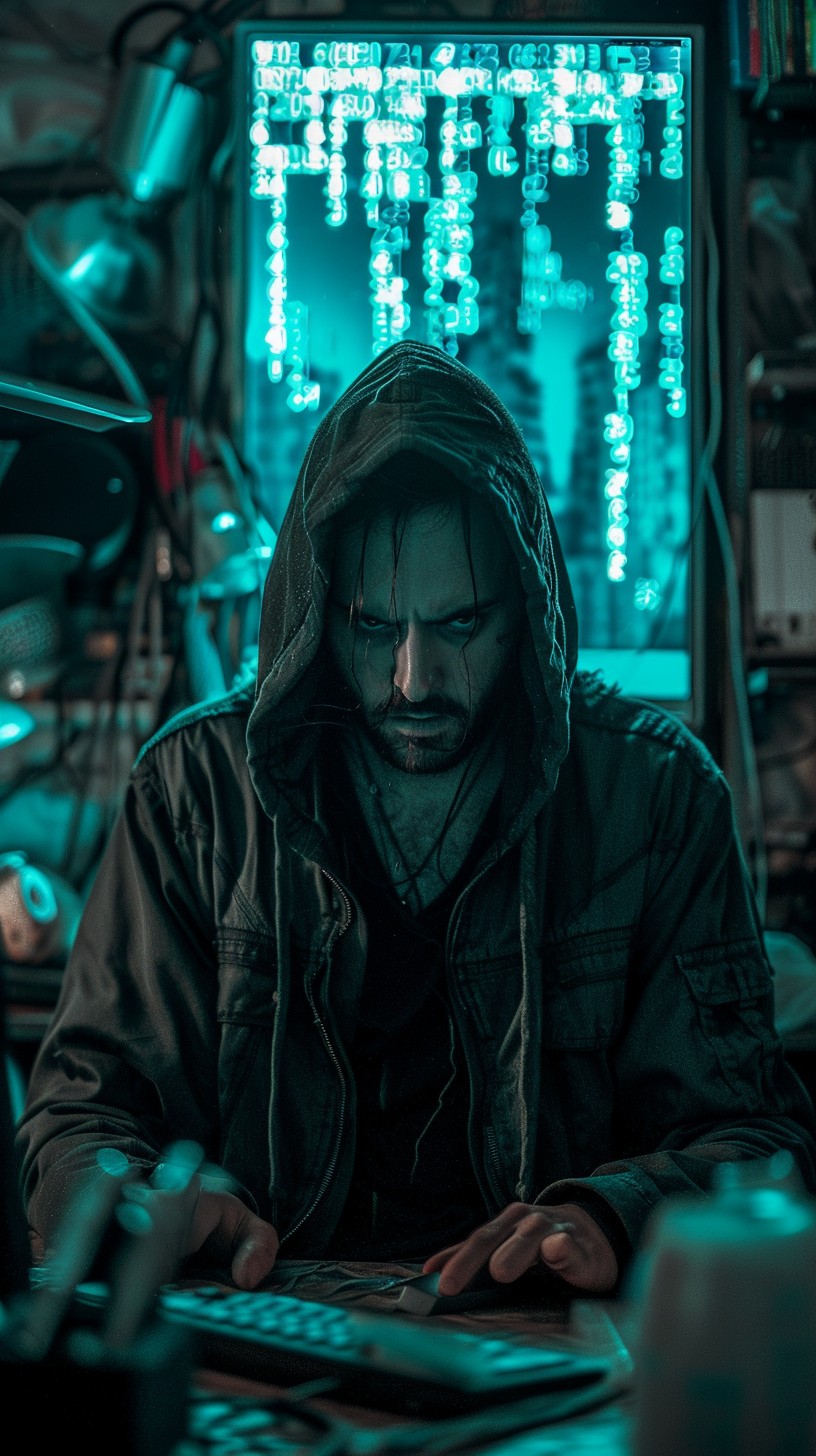 Free Cyberpunk Coding Session Image Cyberpunk Programmer Neon