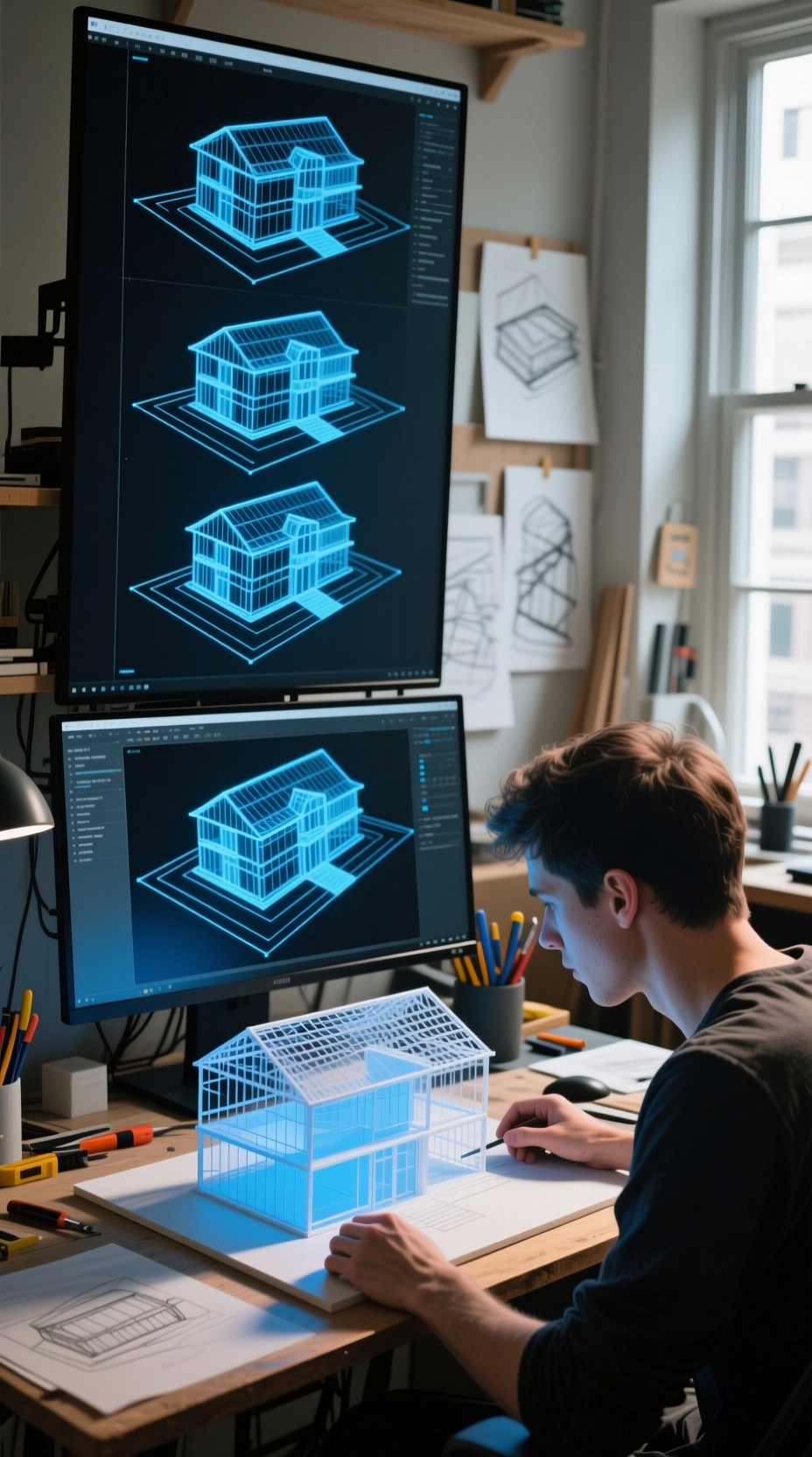 Free Digital Design Process Photo - Architecture, Wireframe, Designer | Download at StockCake