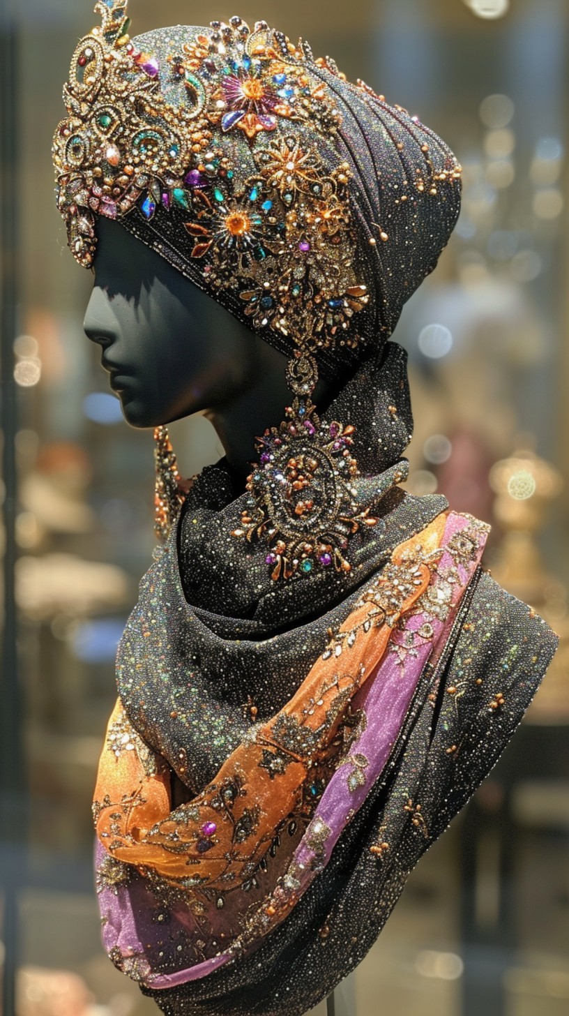 Free Ornate Headpiece Display Image - Mannequin, Headpiece, Jeweled ...